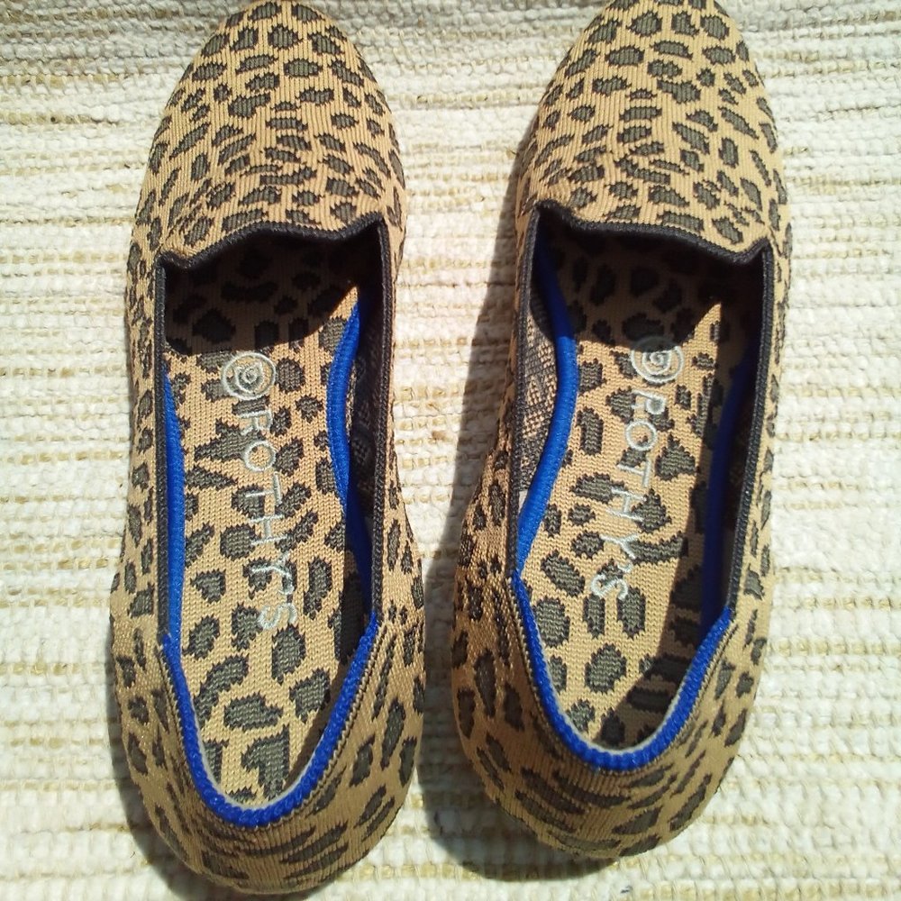 Rothy's Animal Print Desert Cat Loafers ~ Size 8 - Gem